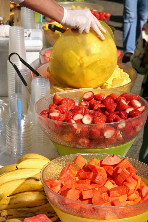 Fruit Salad Table stock photo. Image of strawberries, ready - 1518432