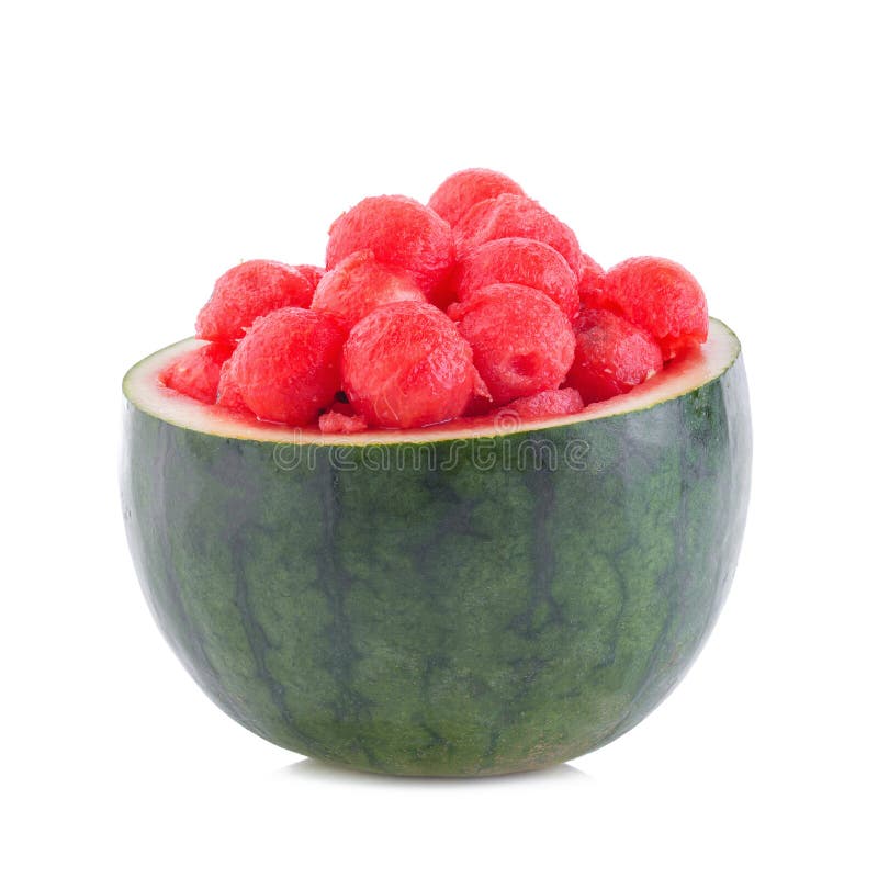 Fruit Salad with Watermelon Balls Stock Photo - Image of healthy, tasty ...