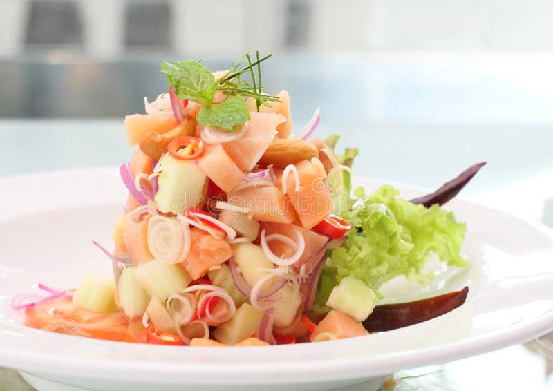 Fruit saland with Herb stock photo. Image of chiangmai - 61990996