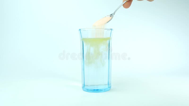 Dissolving Powder with Hot Water Stock Footage - Video of bright, diet ...