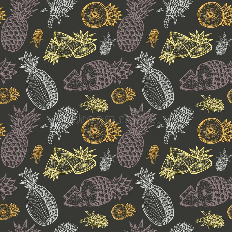 Fruit seamless pattern stock vector. Illustration of print - 194664059