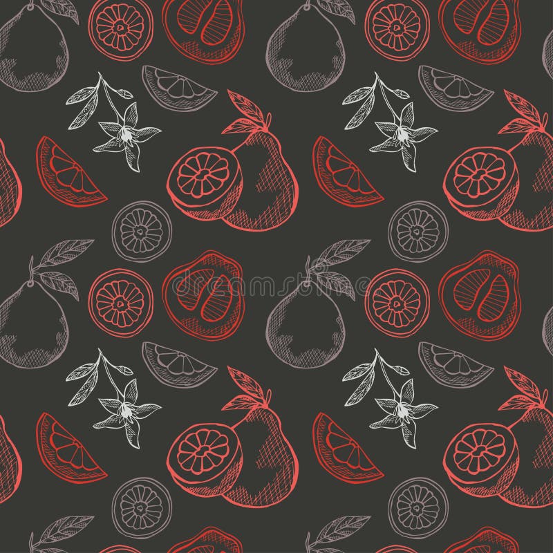 Fruit seamless pattern stock vector. Illustration of decor - 194664079