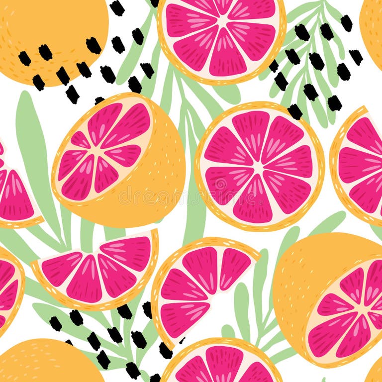 Grapefruit Pattern Stock Illustrations – 13,288 Grapefruit Pattern ...