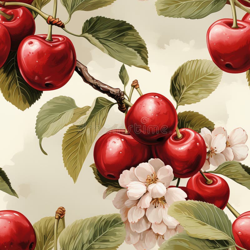 Fruit Seamless Texture. Digital Paper. AI Generated Stock Illustration ...