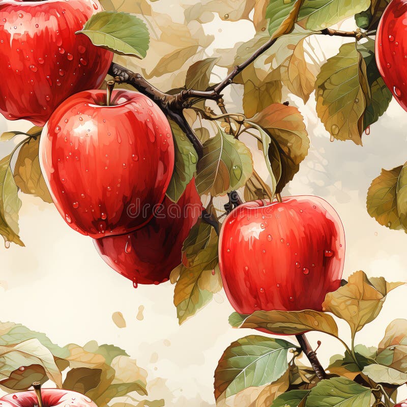 Fruit Seamless Texture. Digital Paper. AI Generated Stock Illustration ...