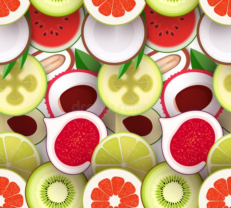 Fruit Seamless Texture. Pattern with Pieces of Fruit. Texture for ...