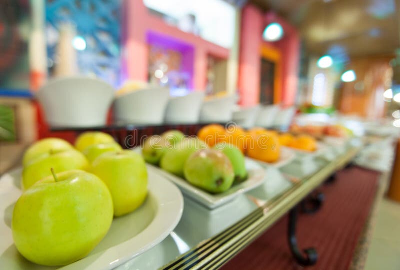 Fruit Section in Open Buffet Stock Image - Image of colorful, open ...