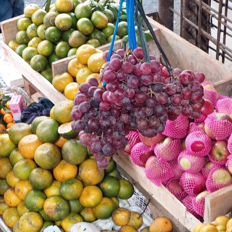 Fruit Seller in Traditional Market Stock Image - Image of produce, city ...