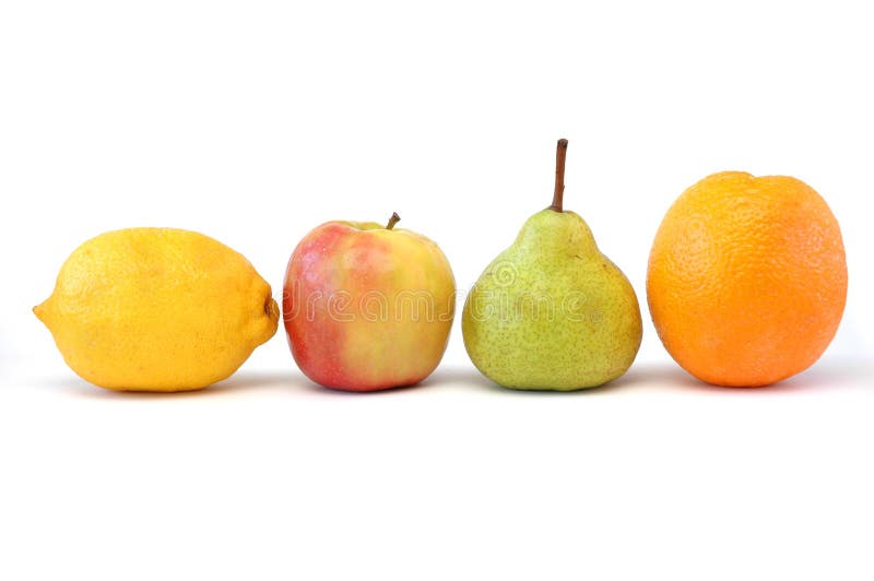 Comparison - Apple, Pear And Orange Stock Image - Image of food ...