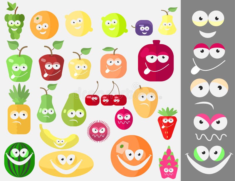 Fruit Faces Stock Illustrations – 1,398 Fruit Faces Stock Illustrations ...