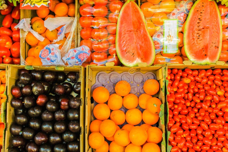 Fruit Shop Store Shop Tropical Supermarket Grape Stock Photo - Image of ...
