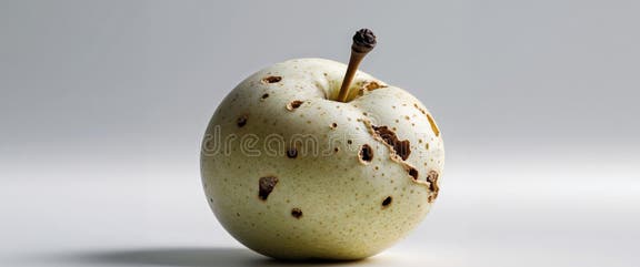 Fruit Showing Signs of Decay with Visible Worm Damage on Its Surface ...