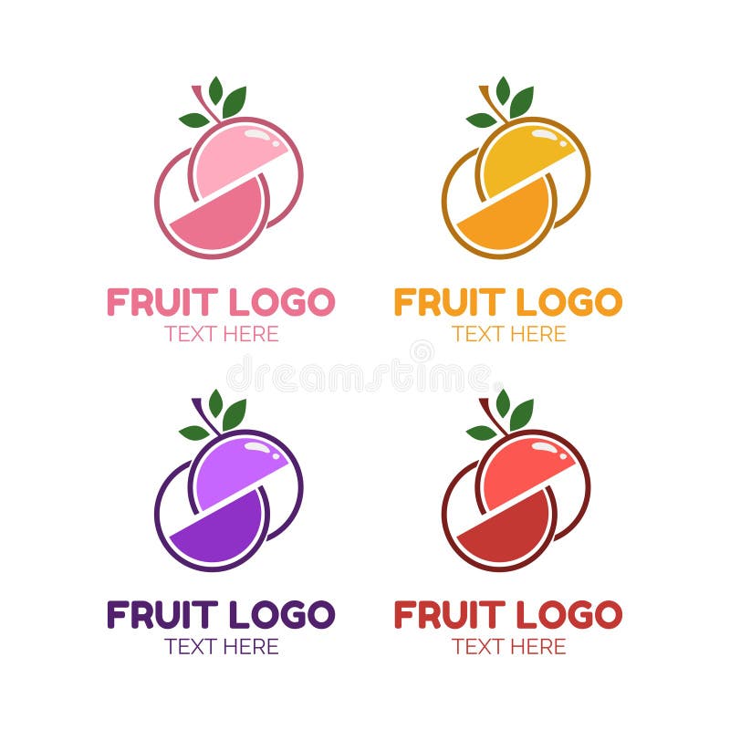 Fruit Slice Juice Logo Concept Design Vector Illustration Stock Vector ...