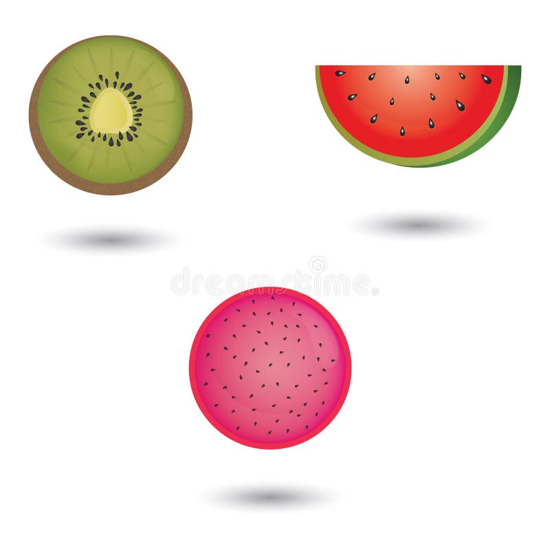 Fruit slice stock vector. Illustration of watermelons - 183692108