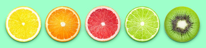 Fruit slices banner stock image. Image of juicy, idea - 149655131