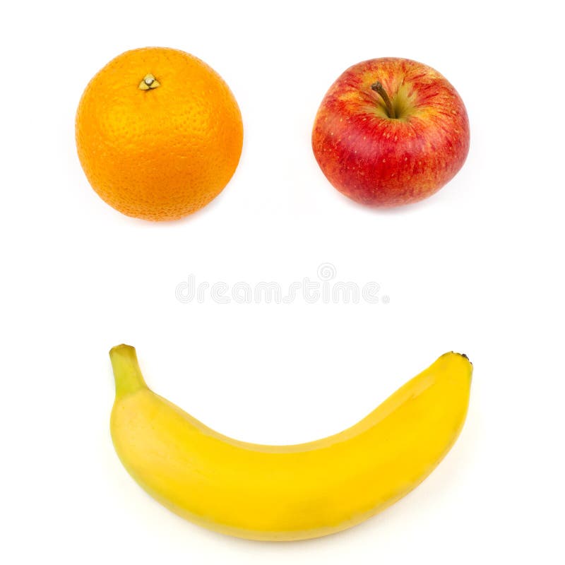 Fruit Smiley Face stock image. Image of bananas, oranges - 31605583