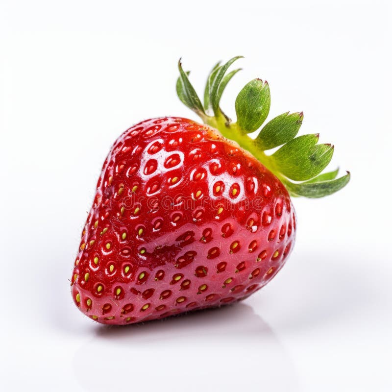 Strawberry on White Surface: Detailed 8k Photo with Soft-focus ...