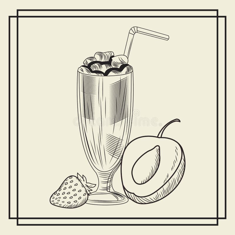 Fruit smoothie drink stock vector. Illustration of drink - 141242436