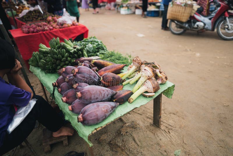 Fruit Sold on the Table in the Fresh Market Stock Photo - Image of ...