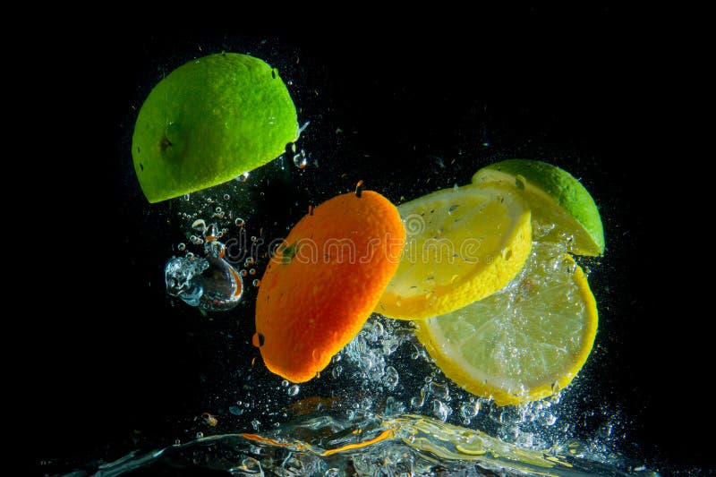 Fruit splash stock photo. Image of health, lemon, lime - 18275754