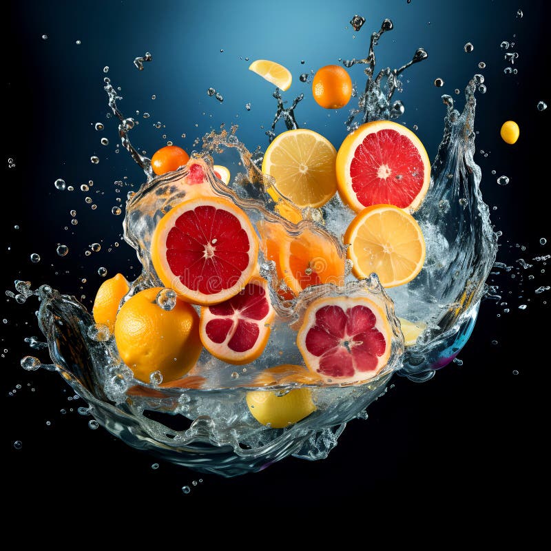 Fruit Splash Fictitious. Ai Generative Stock Illustration ...