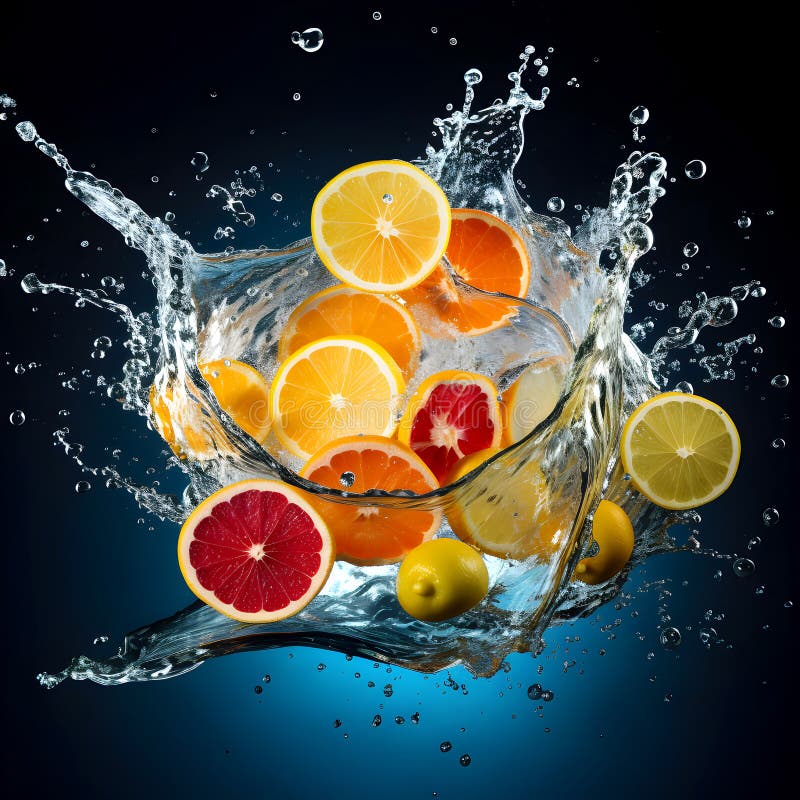 Fruit Splash Fictitious. Ai Generative Stock Illustration ...