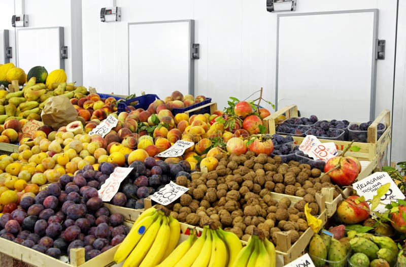 Fruit stall stock image. Image of grapes, vegetables - 30895773