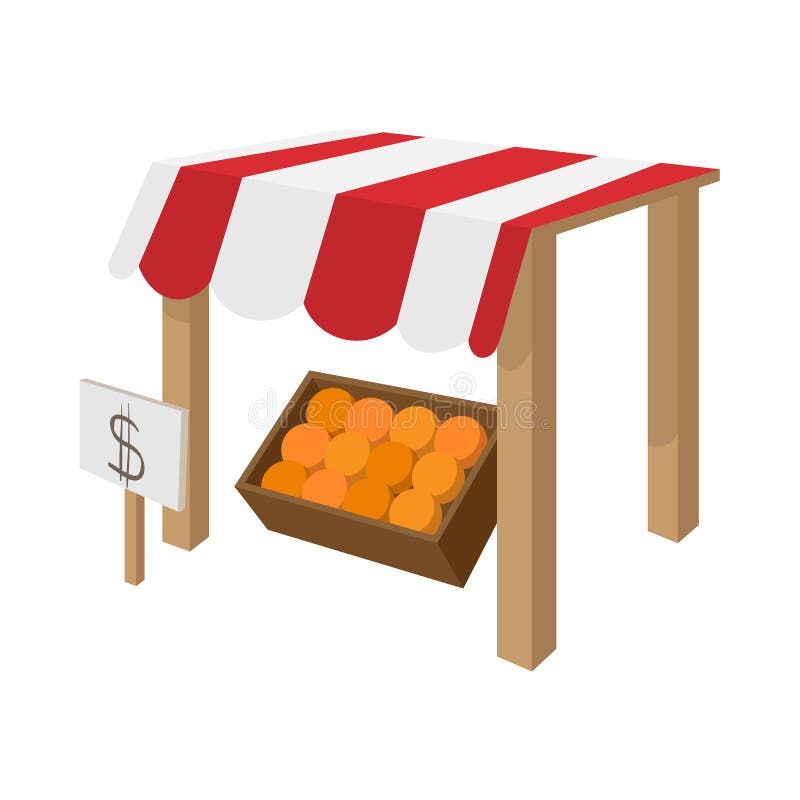 Fruit Stall Icon, Cartoon Style Stock Vector - Illustration of fresh ...