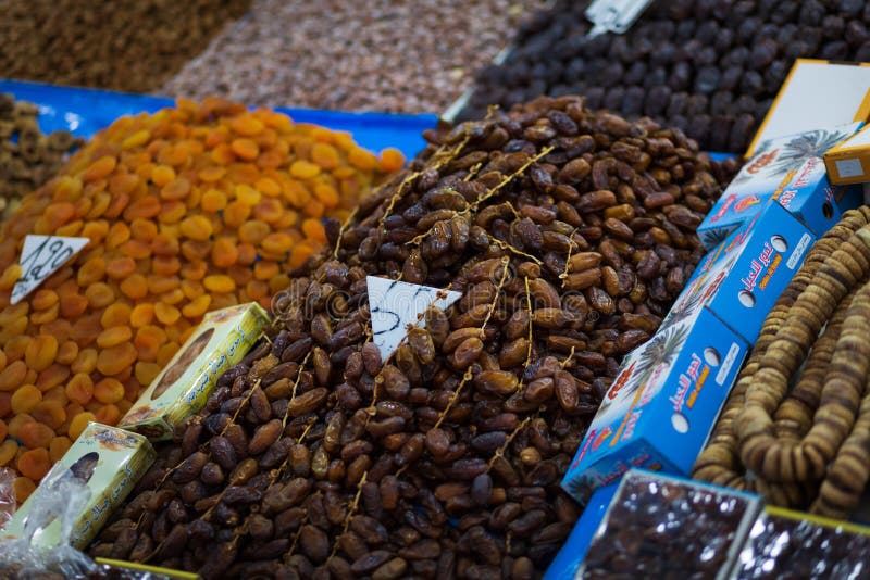 Fruit stall selling dates stock photo. Image of fruit - 203906798