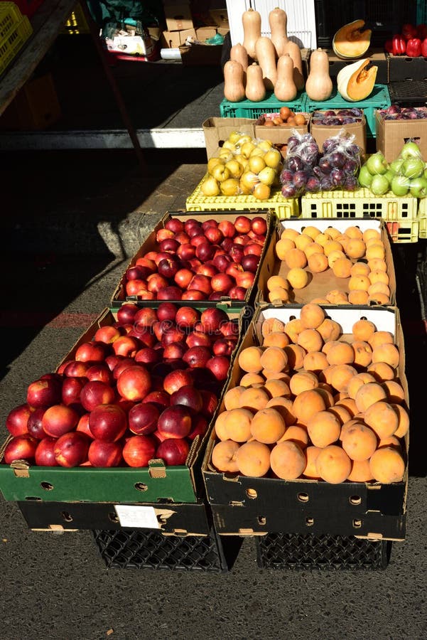 A Fruit Stall with Fresh Fruit and Vegetables Stock Image - Image of ...