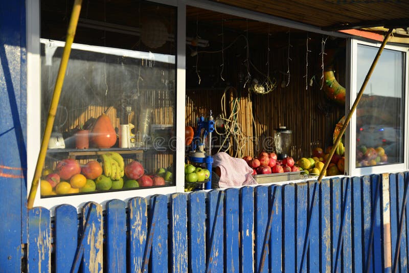 A Fruit Stand in the Old Town Akko Acre. Stock Photo - Image of wood ...