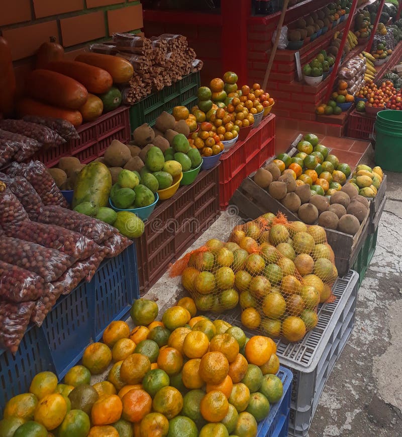 Fruit stand on the street stock image. Image of local - 131090271
