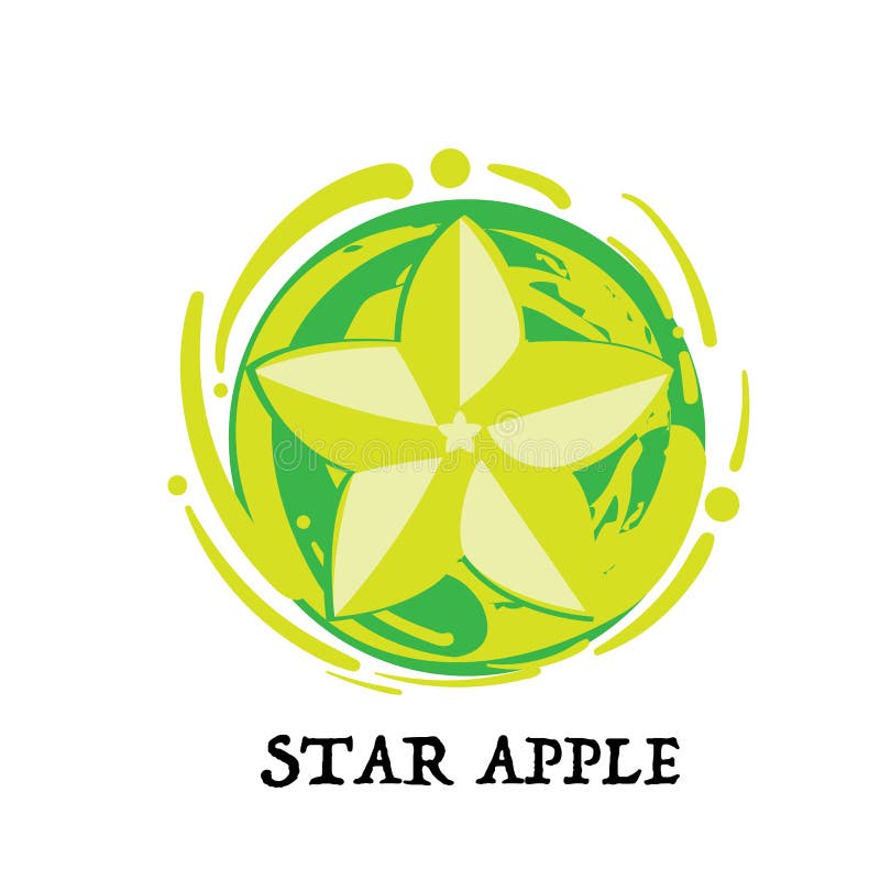 Fruit Star Apple Graphic Element Design Icon Symbol Stock Vector ...