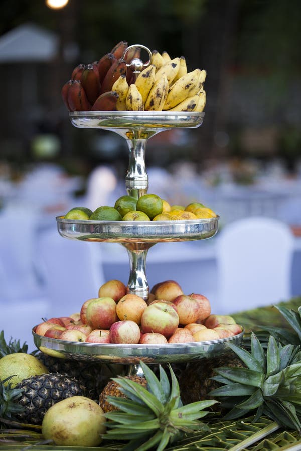 Fruit station at a buffet stock image. Image of gala - 184791977