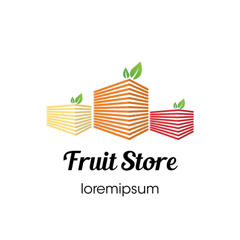 Fruit Store Logo or Symbol Template Design Stock Vector - Illustration ...