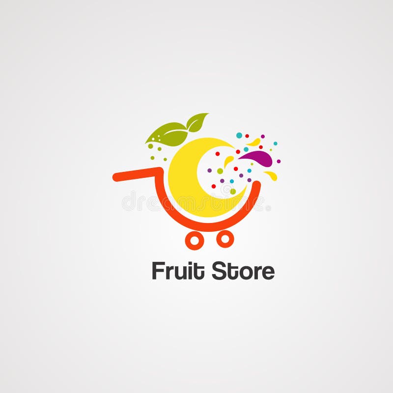Fruit Store Logo Vector, Icon, Element, and Template Stock Vector ...