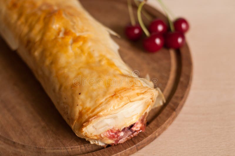 Fruit Strudel stock photo. Image of homemade, dark, cooking - 42057620