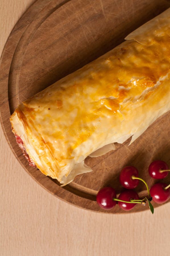 Fruit Strudel stock photo. Image of crust, dough, eating - 42057818