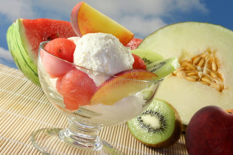Fruit sundae stock image. Image of decoration, colorful - 15237227