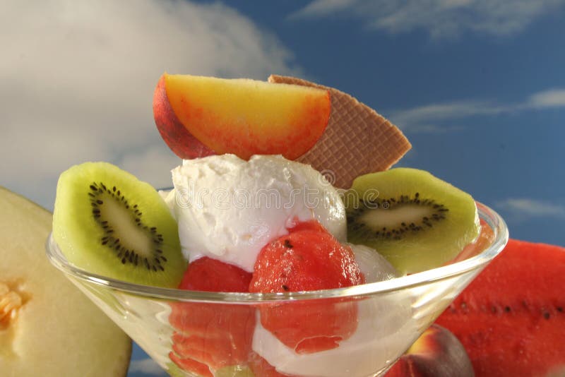 Fruit sundae stock photo. Image of sundae, calories, peel - 15253248