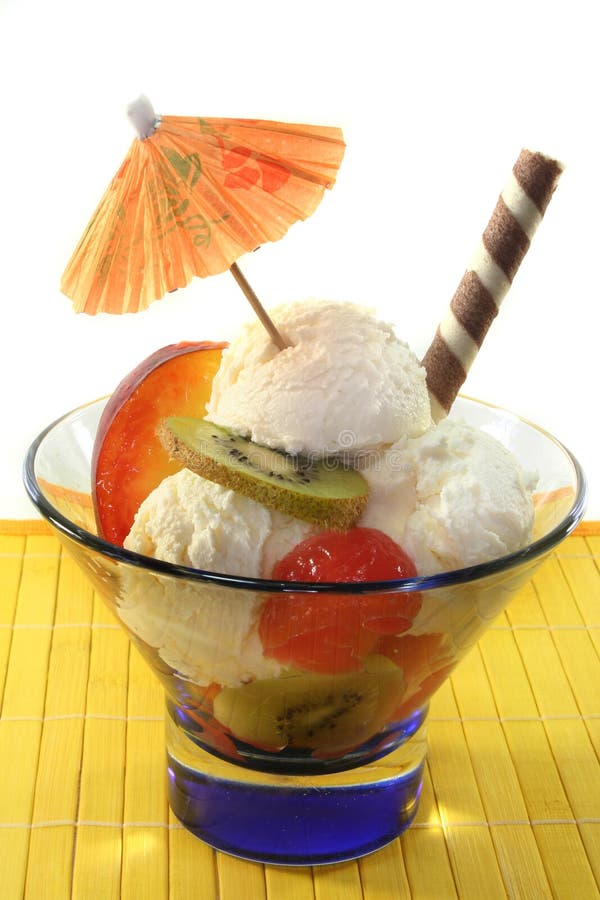 Fruit sundae stock image. Image of peel, dessert, sweet - 15291955