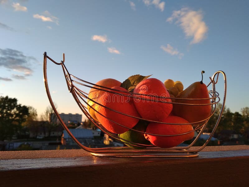 Fruit at Sunset-a Heavenly Delight Stock Photo - Image of fruit ...