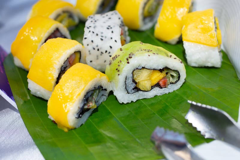 Fruit sushi stock image. Image of kiwi, asian, ingredient - 248377641