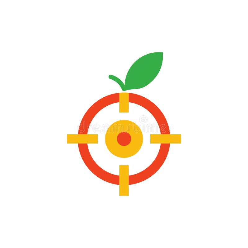 Fruit Target Logo Icon Design Stock Vector - Illustration of food ...