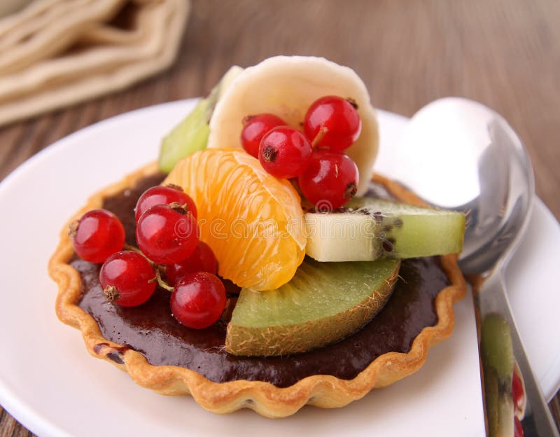 Fruit tart stock image. Image of fruit, chocolate, tart - 22361211