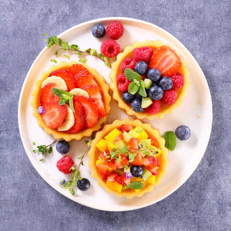 Fruit tart with berries stock photo. Image of blueberry - 217079888