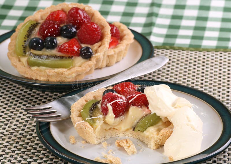 Fruit tart with cream stock photo. Image of closeup, pastry - 46397948