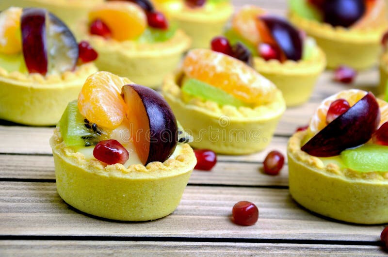 Fruit tart on table stock photo. Image of dessert, organic - 52289228