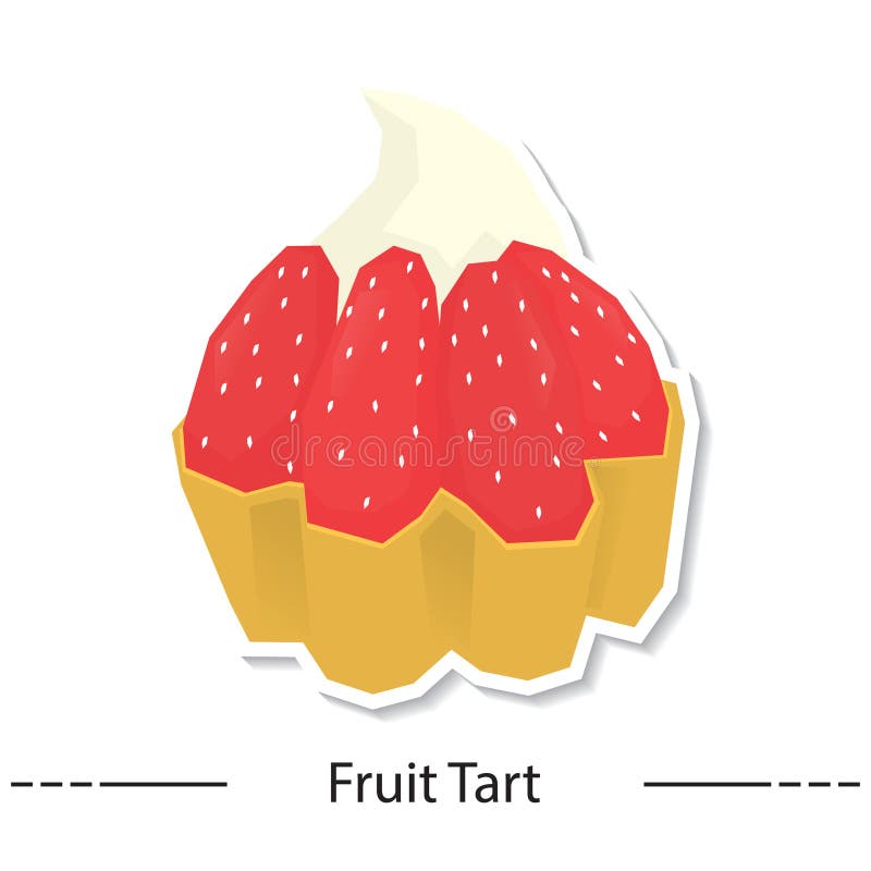 Fruit Tart. Vector Illustration Decorative Design Stock Vector ...