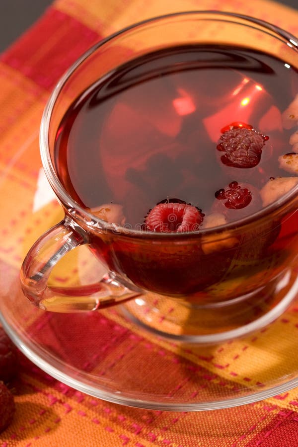 Fruit tea stock photo. Image of saucer, health, raspberry - 4409066